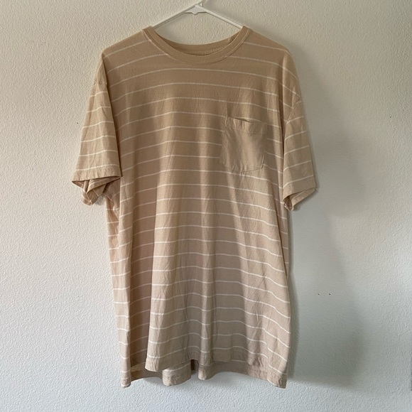 Shirts | Foot Locker Beige Striped Tee | Poshmark
